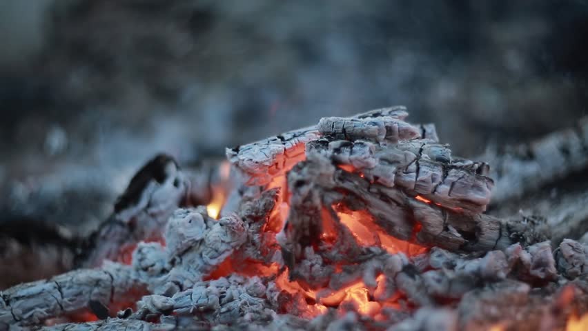 Sparks And Ash In The Fireplace. Fireplace In Details With Sparks ...