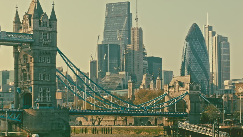 Stock video of tower bridge in london, busy daytime | 26435030 ...