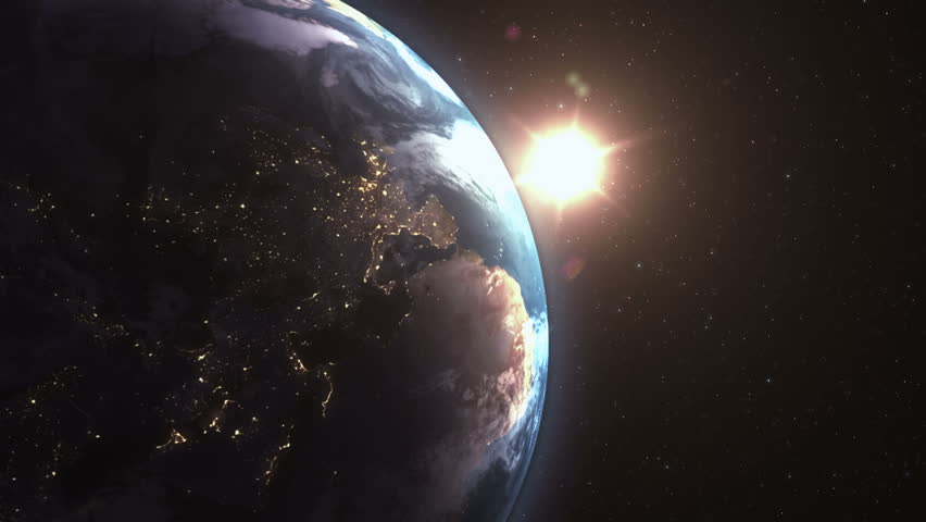 Sun Earth And Stars Space Background Animated Moon And Sun Space ...