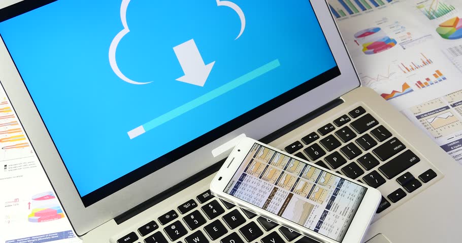 4k,Update The Informative Cloud,upload Progress,web Tech Background. Cg ...