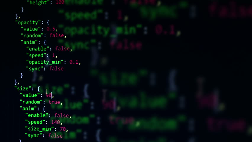 Green Code Digits with Depth Stock Footage Video (100% Royalty-free ...