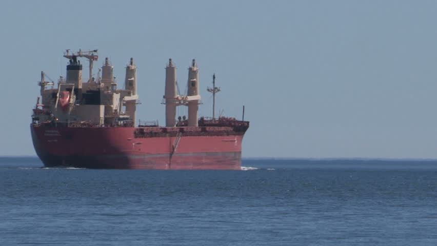 Stock Video Clip of Hamilton, Ontario, Canada May 2017 Frieghter cargo ...