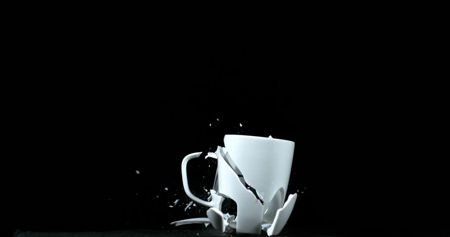 Cup Falling and Exploding On Stock Footage Video (100% Royalty-free ...