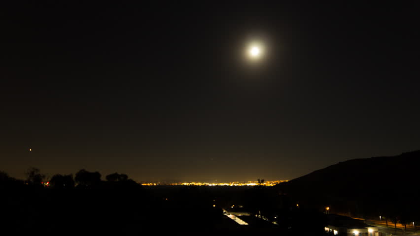 Stock video of night sky time lapse, moon, shooting | 27688570 ...