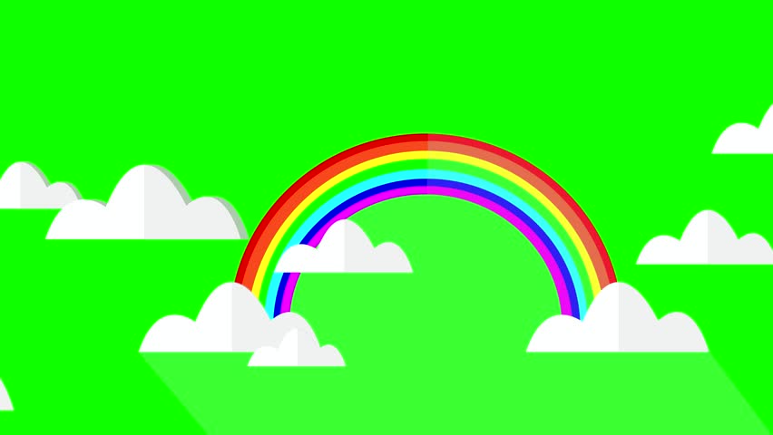 Animated Rainbow - Rainbow Is Created As Each Colour Beam Emerge From ...
