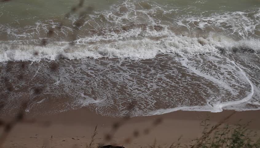 Ocean Waves Break On Shore Stock Footage Video (100% Royalty-free ...