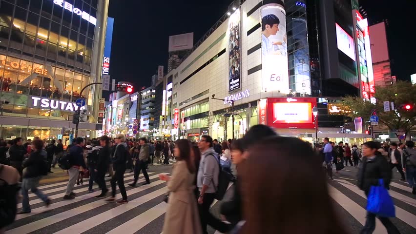 TOKYO, JAPAN - JANUARY 29, 2017: Shibuya Intersection In Tokyo, Japan ...