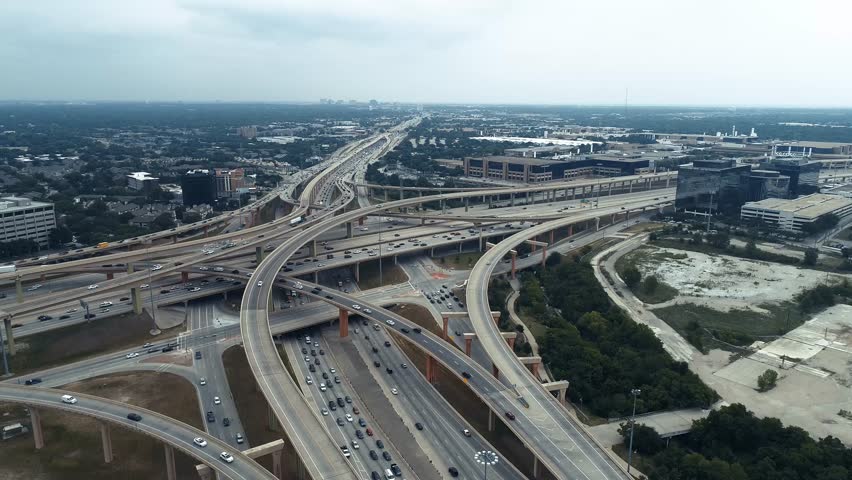 First Five-Level Interchange Highway In Dallas, Texas, USA Stock ...