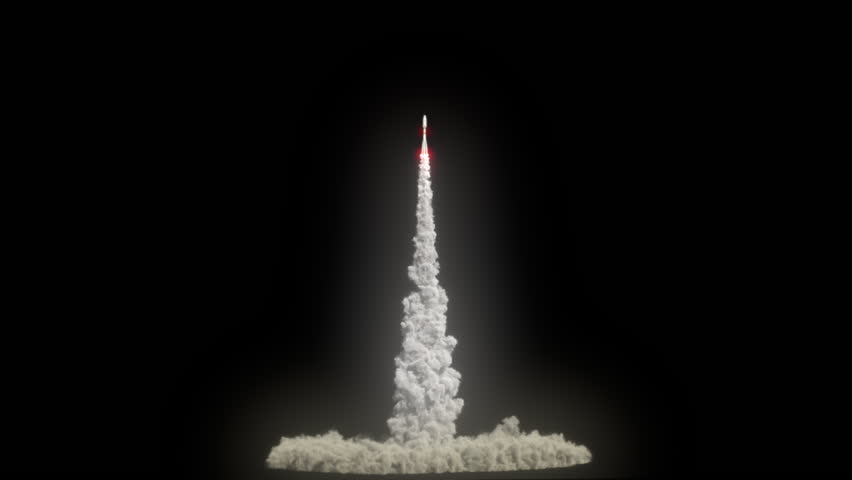 Detailed Realistic Animation of Rocket Stock Footage Video (100% ...
