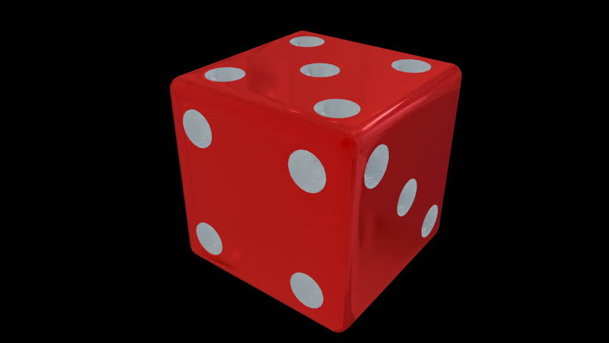 Throwing Red Dice On A Black Background In The Casino. 3 Pack. Slow ...