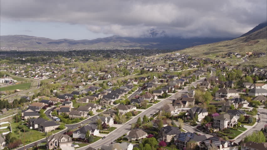 Stock video of wide high angle flyover shot of | 28638040 | Shutterstock