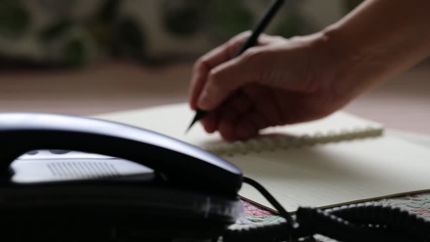 Silhouette Of People Making A Call At Home. Hand Using Telephone And ...