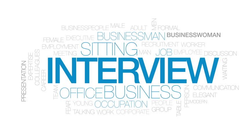 Interview Animated Word Cloud, Text Design Animation. Kinetic ...