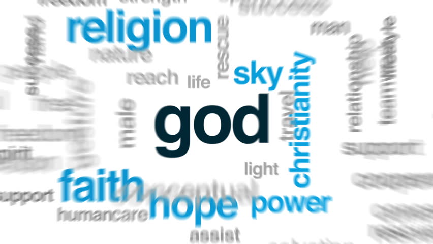 God Animated Word Cloud, Text Design Animation. Stock Footage Video ...