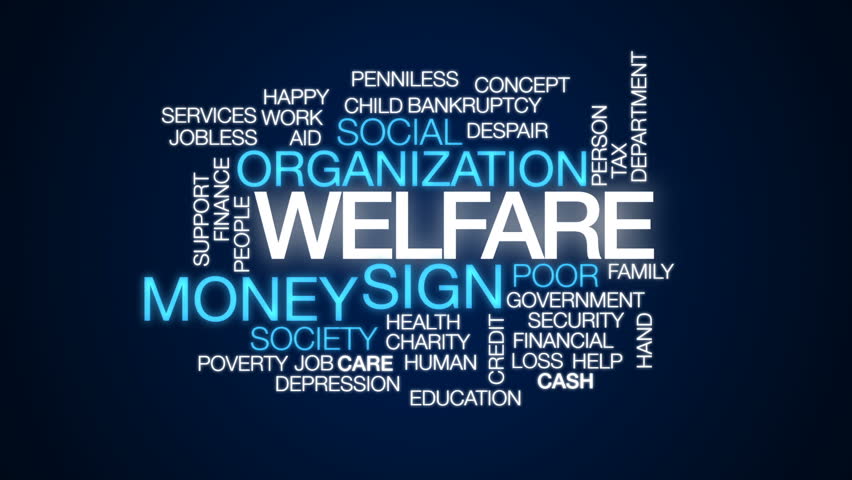 Welfare Animated Word Cloud, Text Stock Footage Video (100% Royalty ...
