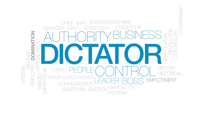 Dictator Animated Word Cloud, Text Design Animation. Stock Footage ...