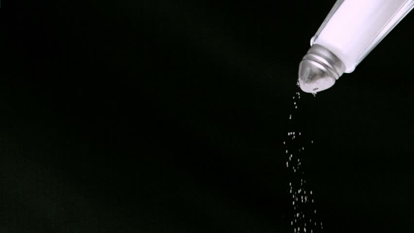 Chef Adds Salt To The Dish, Cooking In Slow Motion, Falling Liquid In ...
