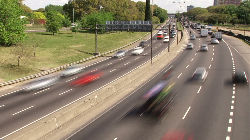 Stock video of heavy traffic passing by fast on | 3026290 | Shutterstock