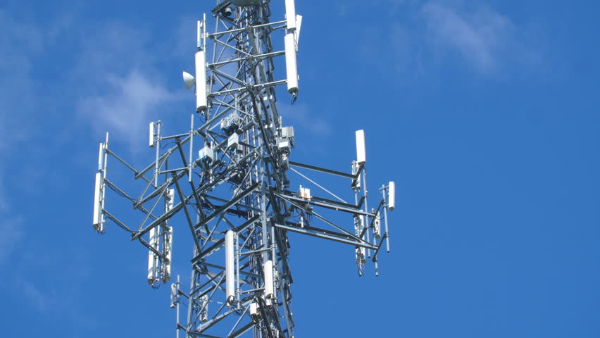 4K Cell Mobile Wireless Network Tower, Radio Antenna Communication ...