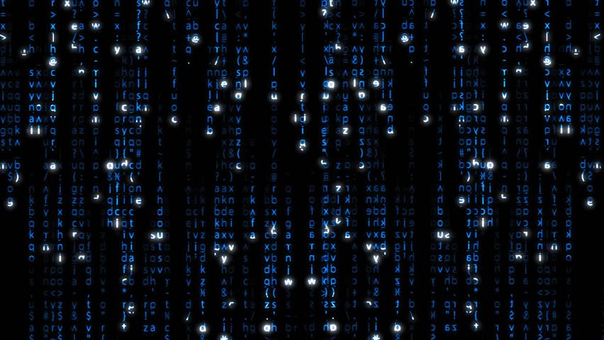 Falling Blue Matrix Code Stock Footage Video (100% Royalty-free ...