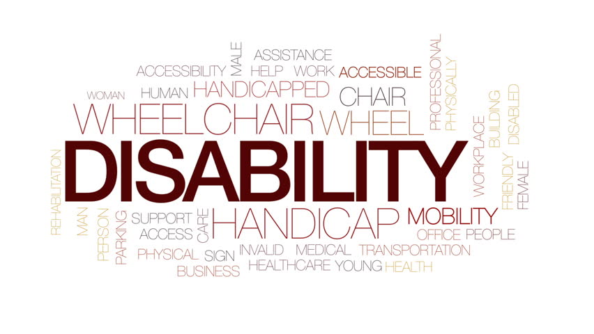 Disability Animated Word Cloud, Text Design Animation. Stock Footage ...