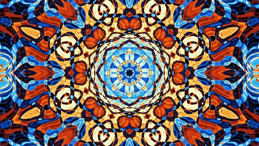 Moving Mandala Ornament. Seamless Loop Abstract Motion Background ...