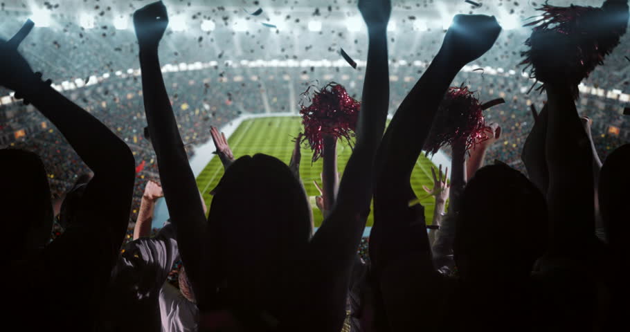 Fans Cheering for Sports Team Stock Footage Video (100% Royalty-free ...