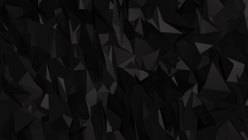 Moving Dark Black Matte Abstract Low Polygonal Background Animation ...