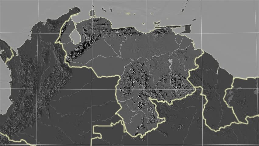 Venezuela Map Stock Footage Video | Shutterstock