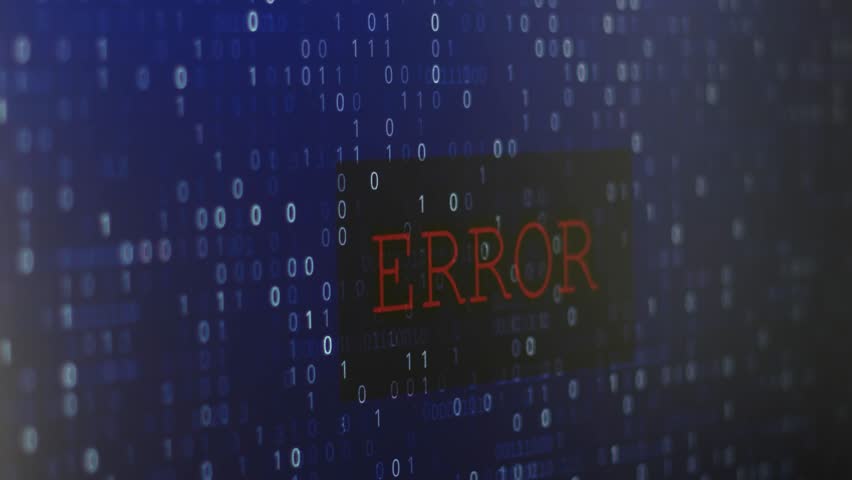 Screen With Fast Changing Blinking And Scrolling Binary Codes Listing ...