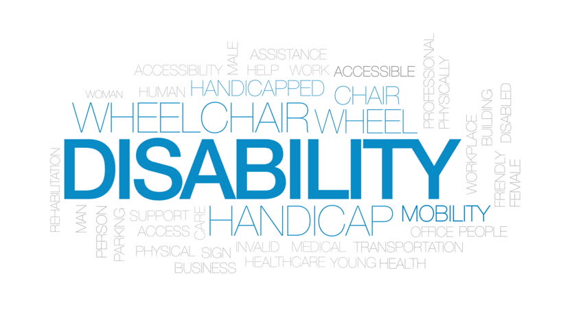 Disability Animated Word Cloud, Text Design Animation. Stock Footage ...