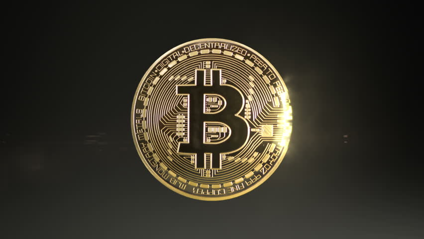 Rotating Bitcoin On A Green Background, Seamless Looping 3d Animation ...