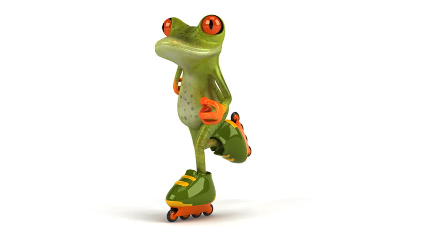 Stock video of green frog skating | 3128860 | Shutterstock