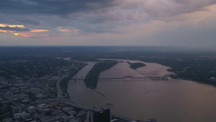 Bridge and sunset in Louisville, Kentucky image - Free stock photo ...