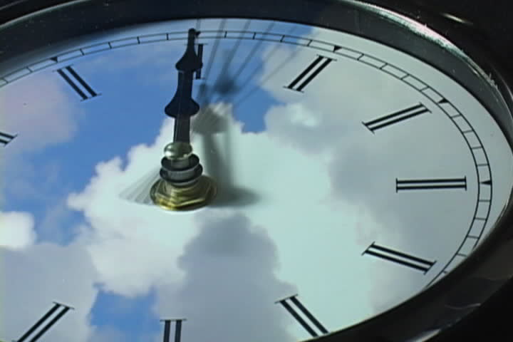 Stock video of fast moving clouds over clock in | 316450 | Shutterstock