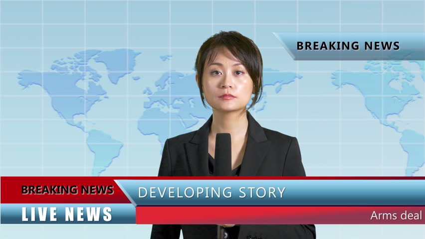 Asian Female Weather Reporter On Green Screen Stock Footage Video ...