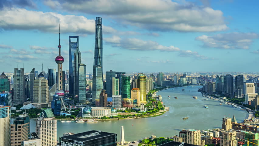 Stock video of 4k: zoom out timelapse: shanghai skyline,china.pudong ...