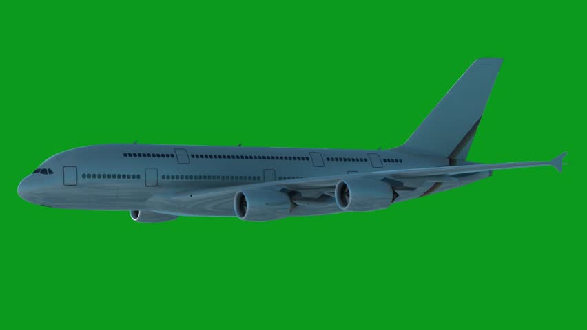 Shiny Passenger Plane Flying On Stockowy materiał wideo (100% ...