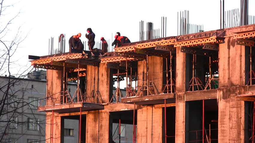Construction of Building Stock Footage Video (100% Royalty-free) 321970 ...