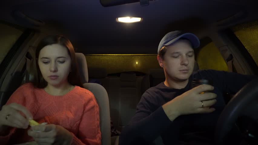 Stock video of people eat fast food in the | 32239690 | Shutterstock