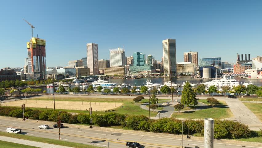 Cityscape and River of Baltimore, Maryland image - Free stock photo ...