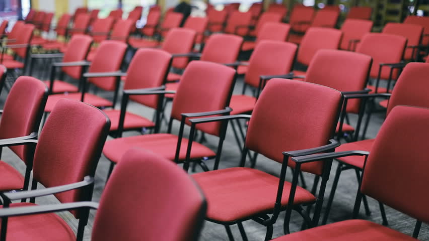 Empty Seats Hall Neat Rows Stock Footage Video (100% Royalty-free ...