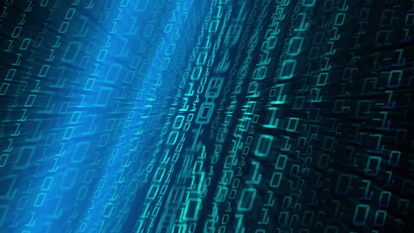 Binary Circuit Board Future Technology, Blue Cyber Security Concept ...