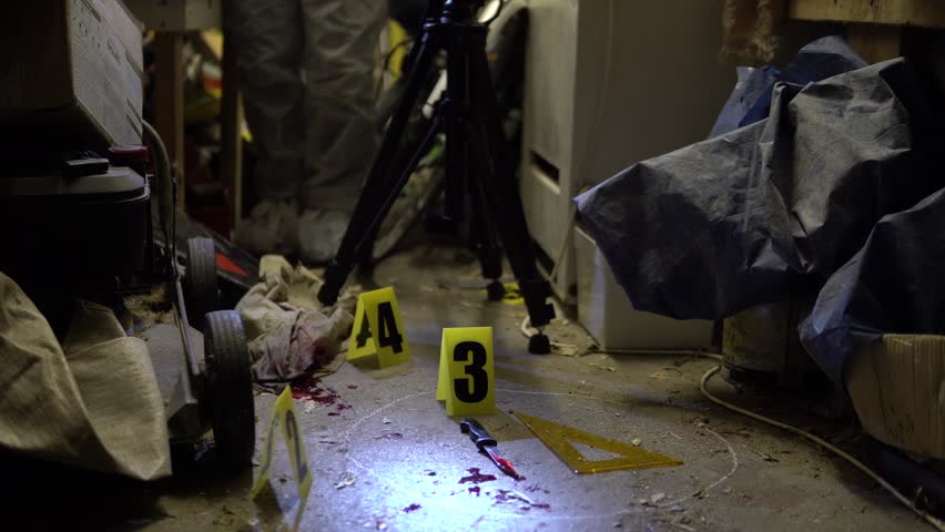 Forensics Crime Scene Searching for Stock Footage Video (100% Royalty ...