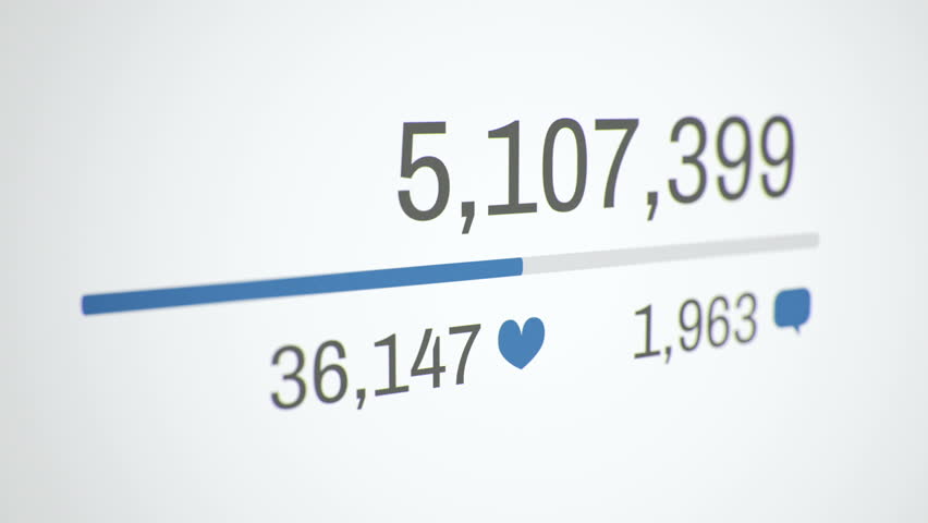 Stock video of counter increasing in social web with | 33077740 ...