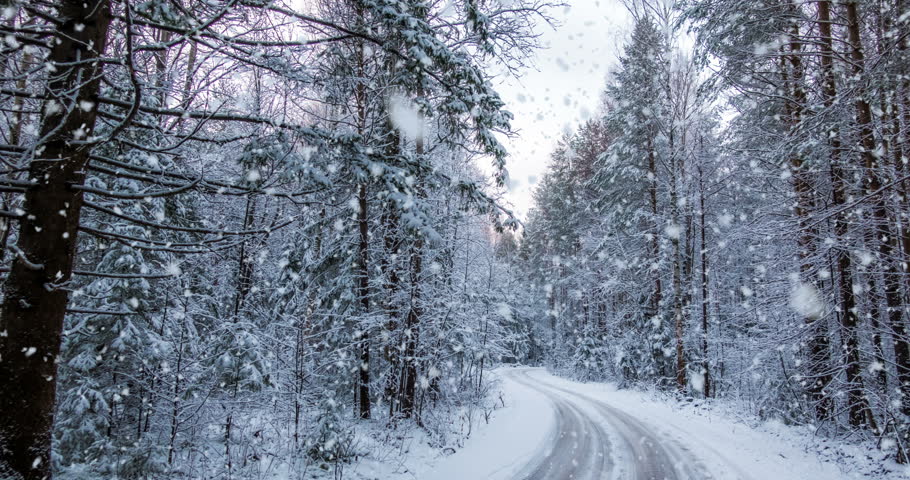 Stock video of cinemagraph, 4k, falling snow in the | 33151690 ...