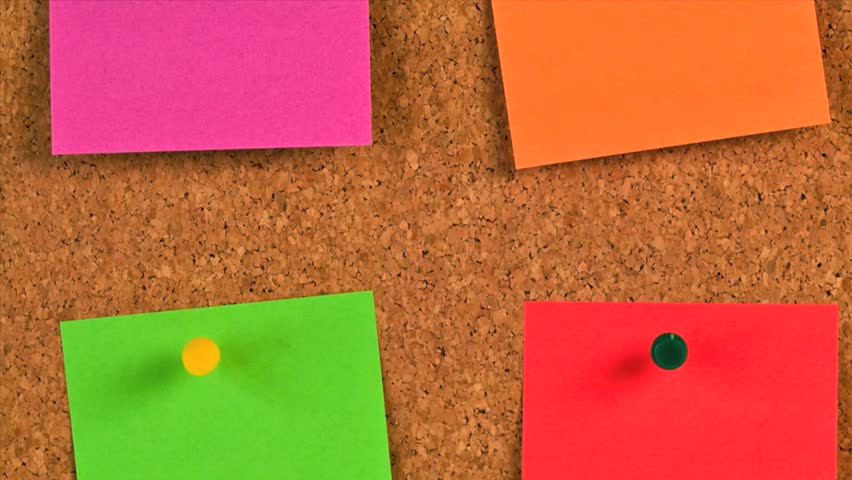 HD: A Person Leaves A Sheet Of Paper On The Pinboard, Tracking Markers ...