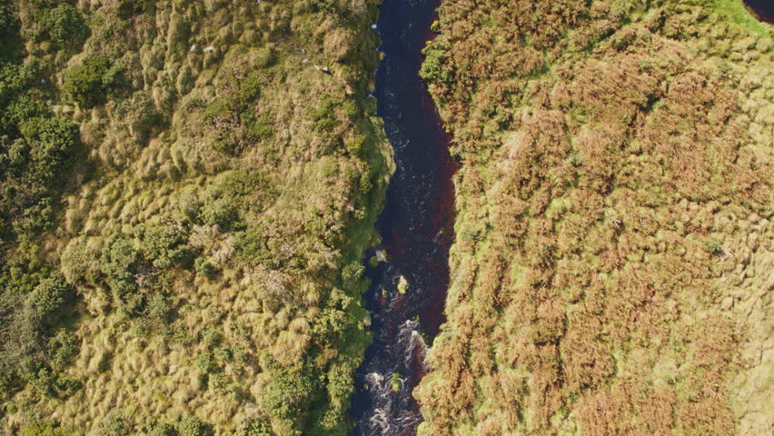 Overhead Aerial Footage of River Stock Footage Video (100% Royalty-free ...