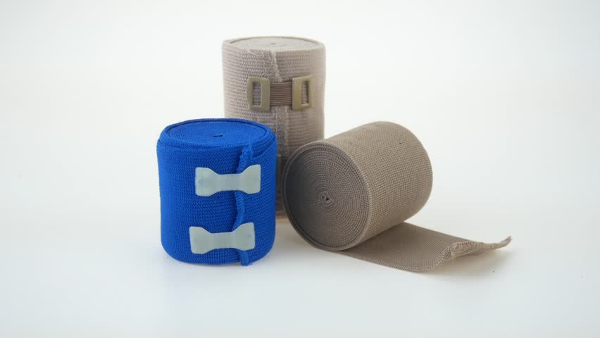 Medical Elastic Bandages,first Aid Kit Stock-video (100 % royaltyfri ...