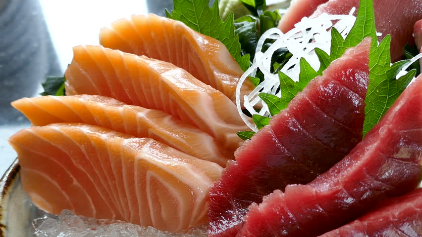 Video stock a tema Raw Fresh Sashimi - Japanese (100% royalty free ...